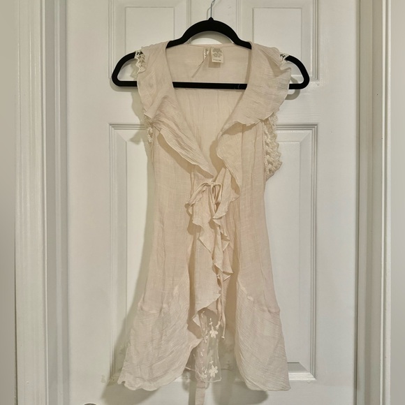 Simply Irresistible | Tops | Vintage Boho Ruffle Sleeveless Tunic Top ...